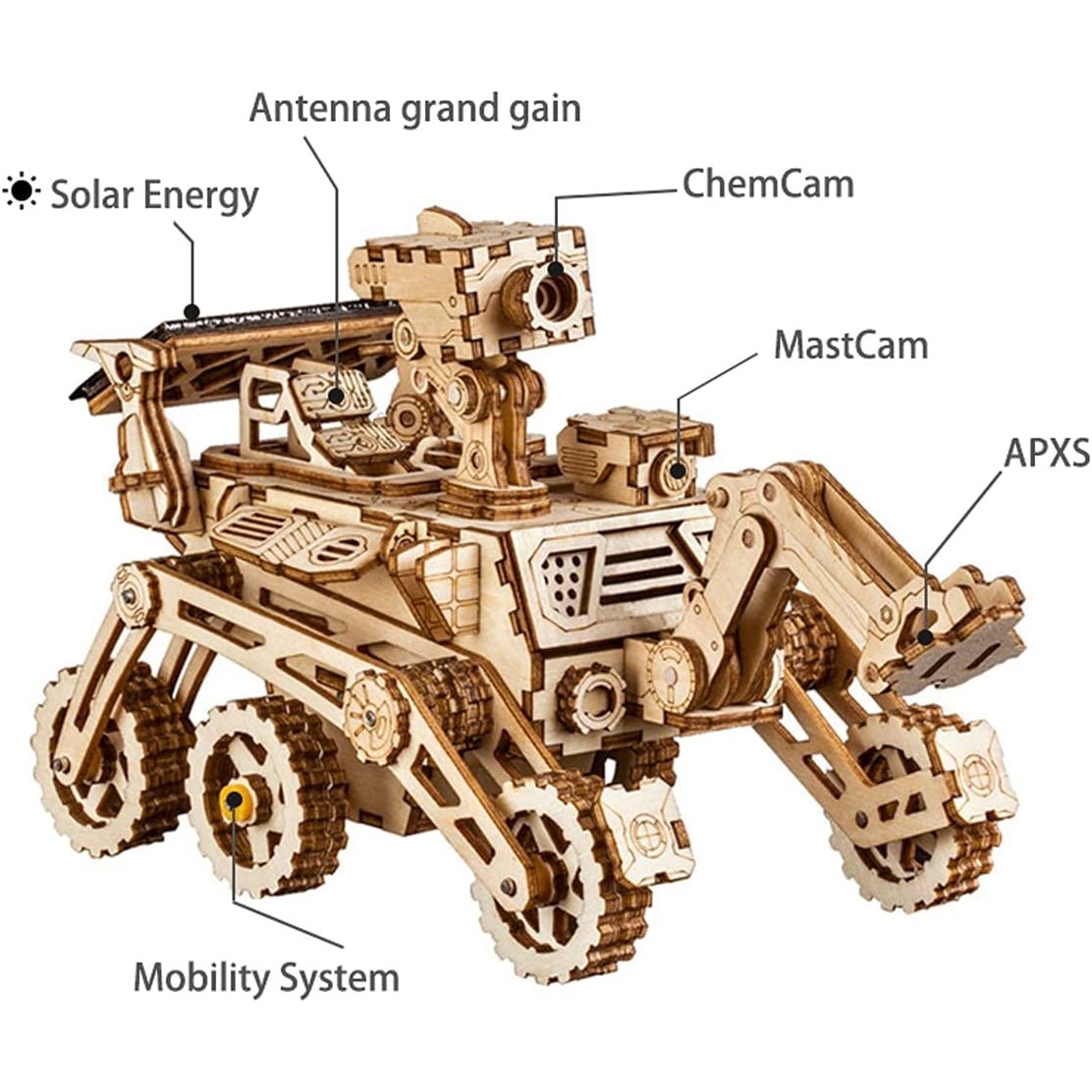 3D пъзел ROKR, Harbinger Rover Количка за слънчева енергия за ...