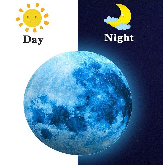 Sticker Decorativ Fosforescent DAVIDAMI CONCEPT® Autocolant Luna ...