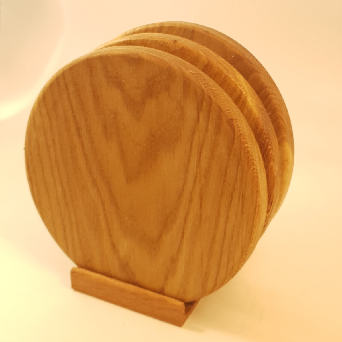 Set de 3 tocatoare de bucatarie 20cm cu suport din lemn de stejar ...