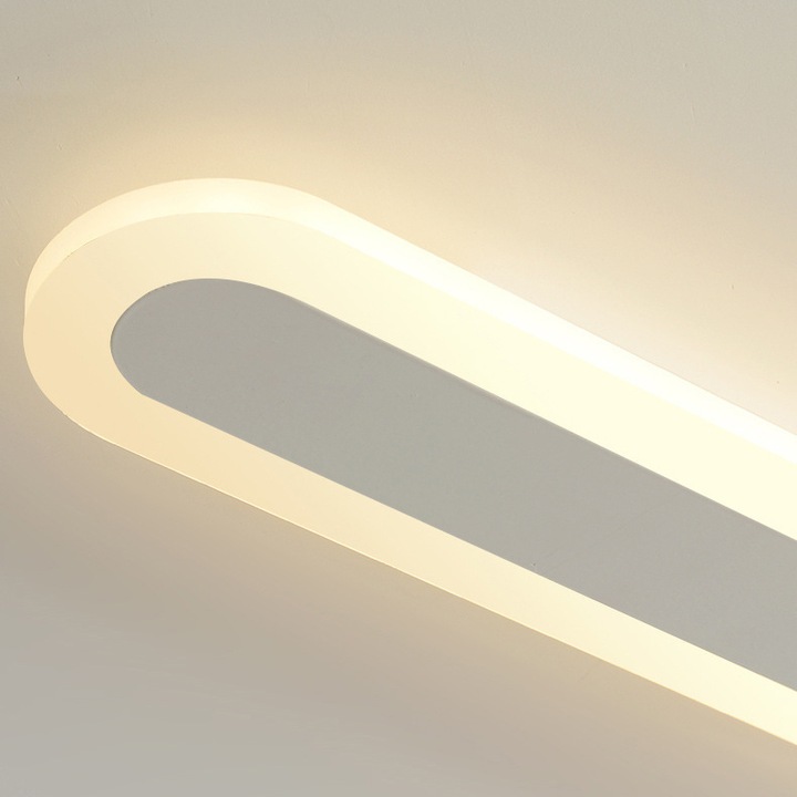 Aplica LED liniara, design modern, 80 cm, alba, lumina calda, rece si ...