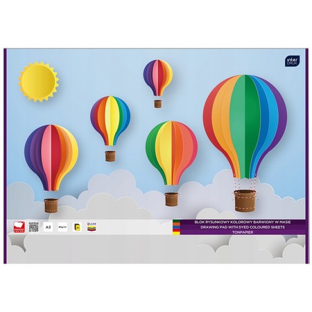 Bloc de desen A3 20 coli colorate, BTS, 80 g/m2 - eMAG.ro