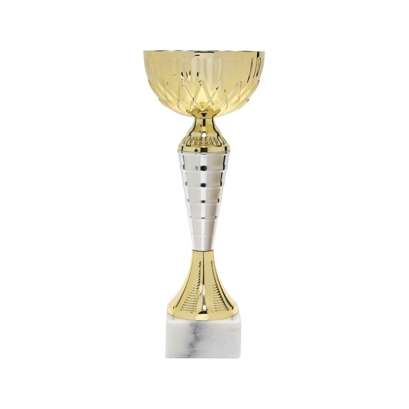 Cupa, Plastic/Marmura, 31 cm, Auriu/Argintiu - eMAG.ro