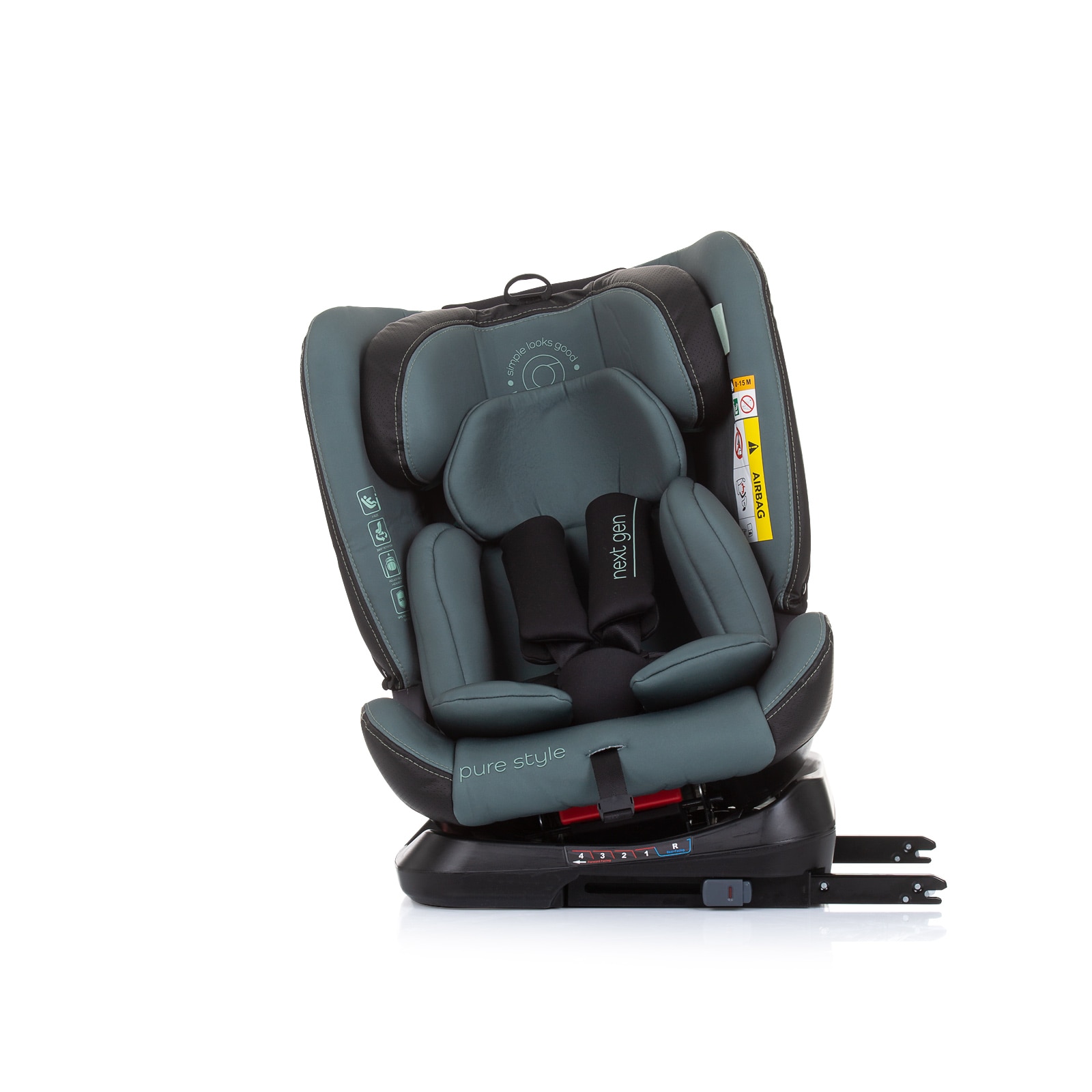 Стол за кола 360 I-size 40-150 Chipolino NEXT GEN, Алое - eMAG.bg