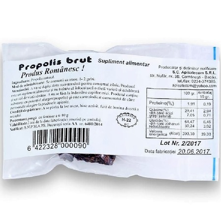 Propolis natural brut, 10 grame, Apisalecom - eMAG.ro