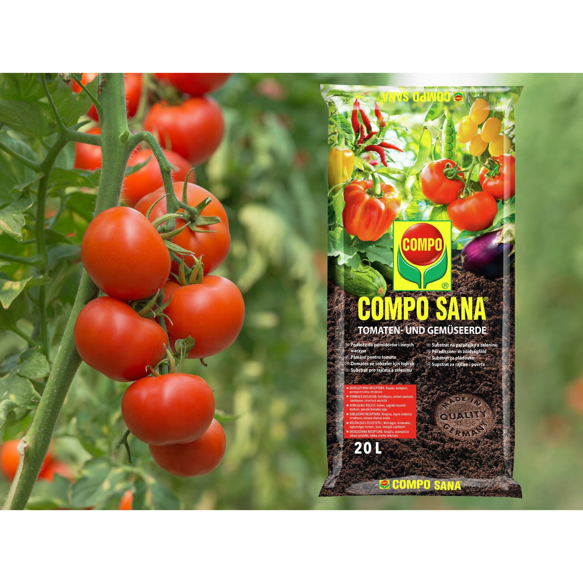 Baza pentru rosii si legume, Compo, Substrat premium pentru toate ...