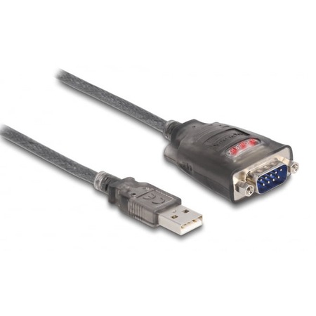 Cablu, Delock, USB 2.0 / RS-232 DB9, 1 m, Transparent - eMAG.ro
