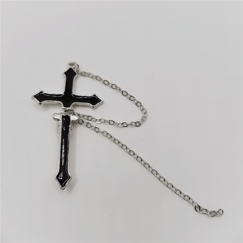 Cercel forma cruce NEVERMORE Punk look Negru - eMAG.ro