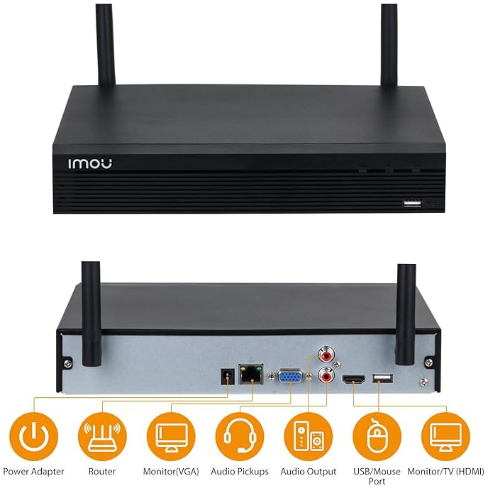 Imou NVR rögzítő - NVR1108HS-W-S2 (8 csatorna, H265, 1080P@30fps, HDMI ...