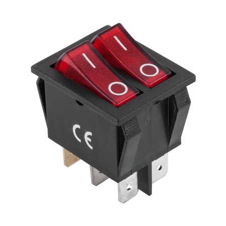 Buton intrerupator, Inny, IRS-2101-1C, Negru/Rosu - eMAG.ro