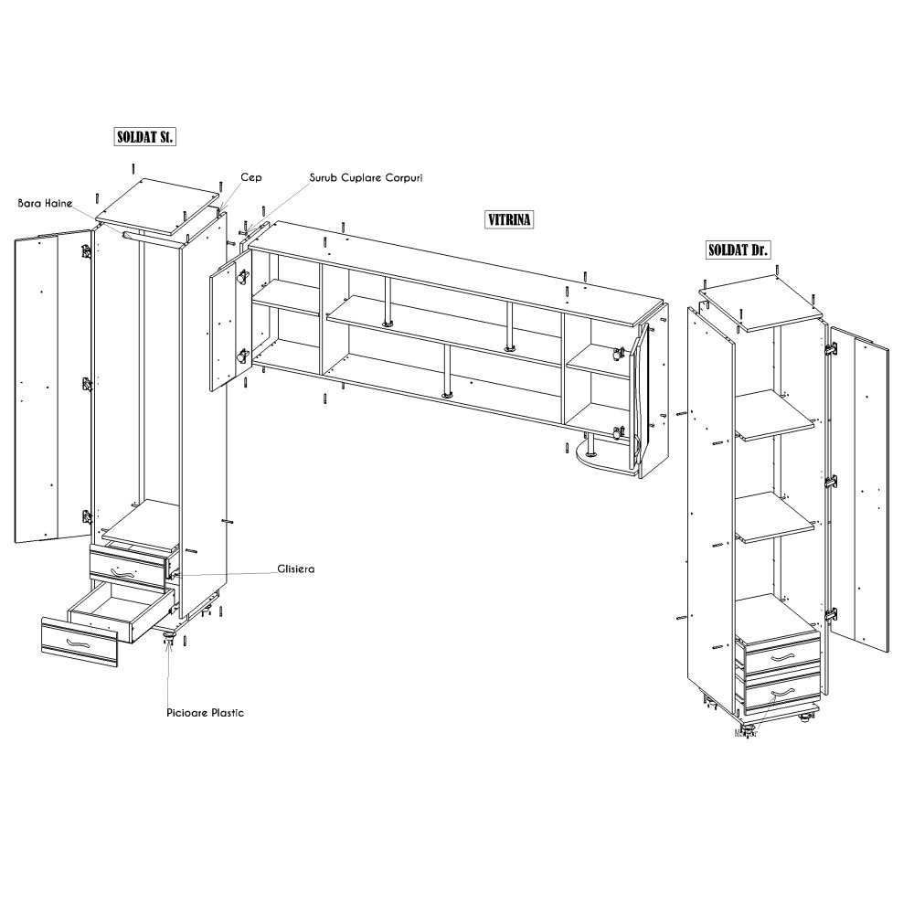 Camera tineret Lory II, 287x51x200, sonoma/trufe - eMAG.ro