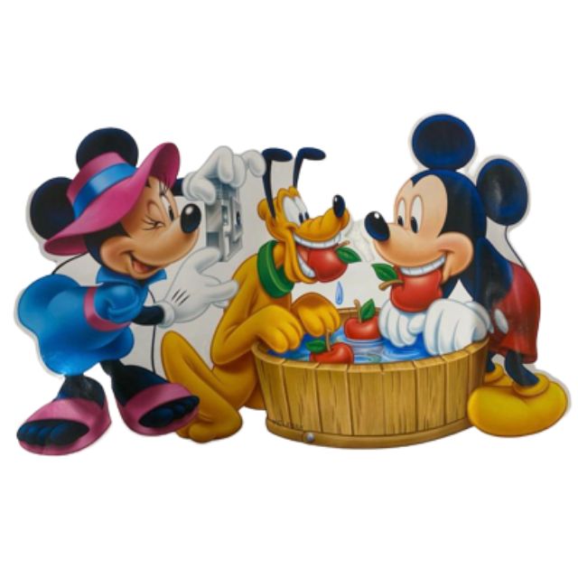 Sticker perete, Mickey, Minnie, Pluto, multicolor, 34 x 20 cm - eMAG.ro
