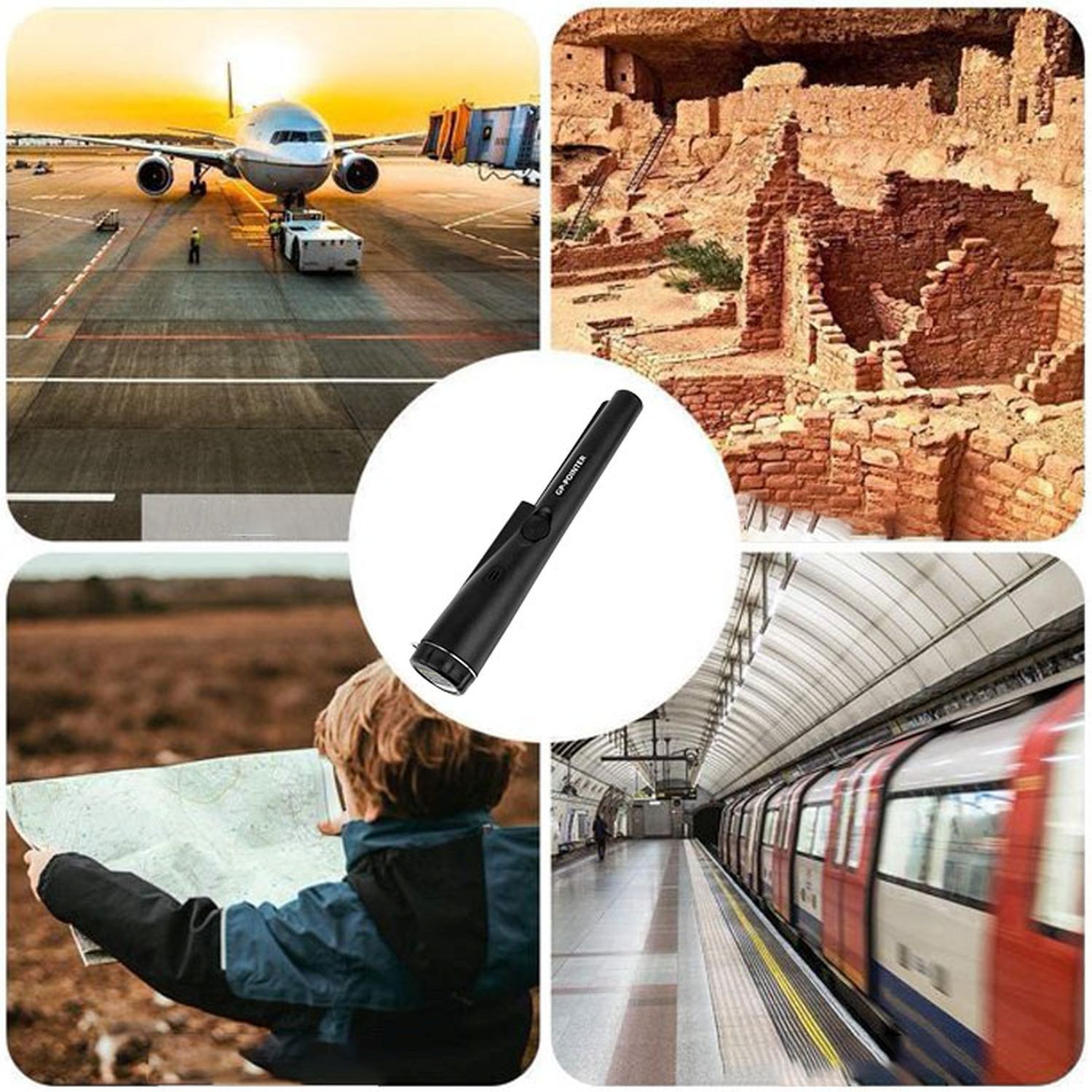 Detector de Metale GP-POINTER RETOO HandyTools, Dispozitiv de Cautare 360°, Portabil ...