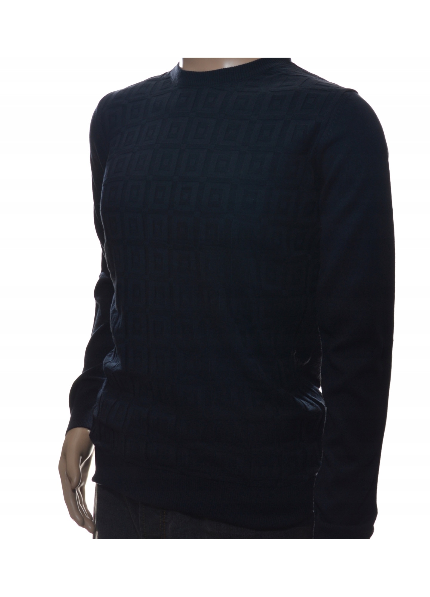 Pulover barbati, Leccos, Casmir/Lana, Albastru marin, L - eMAG.ro