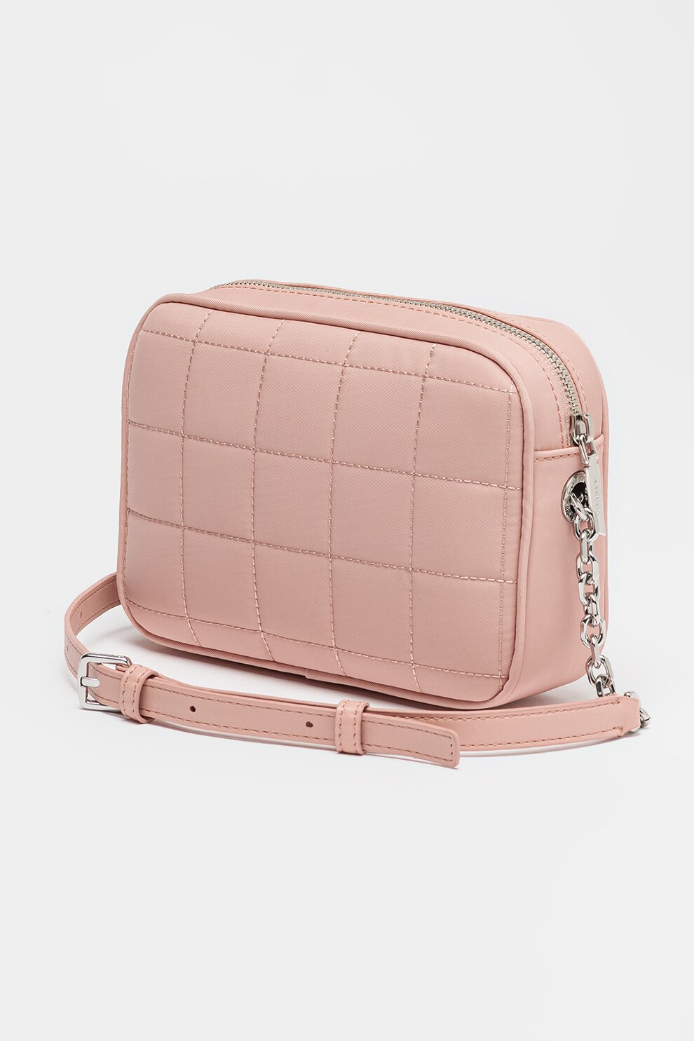 CALVIN KLEIN, Geanta crossbody cu aspect matlasat Re-Lock, Roz prafuit ...