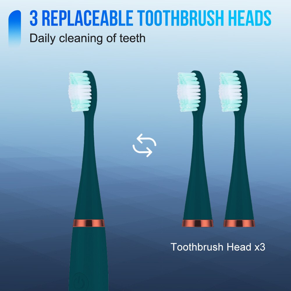 Set curatare dentara cu periuta electrica rezistent la apa, 5 moduri de ...