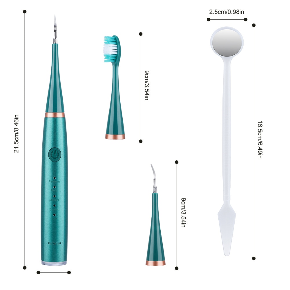 Set curatare dentara cu periuta electrica rezistent la apa, 5 moduri de ...