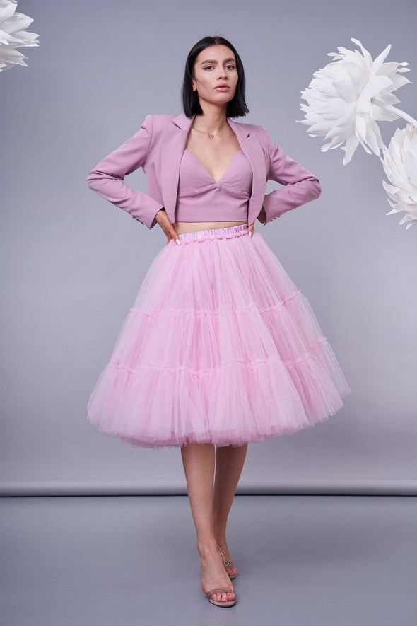 Sacou scurt fara inchidere, Roz, 36 - eMAG.ro