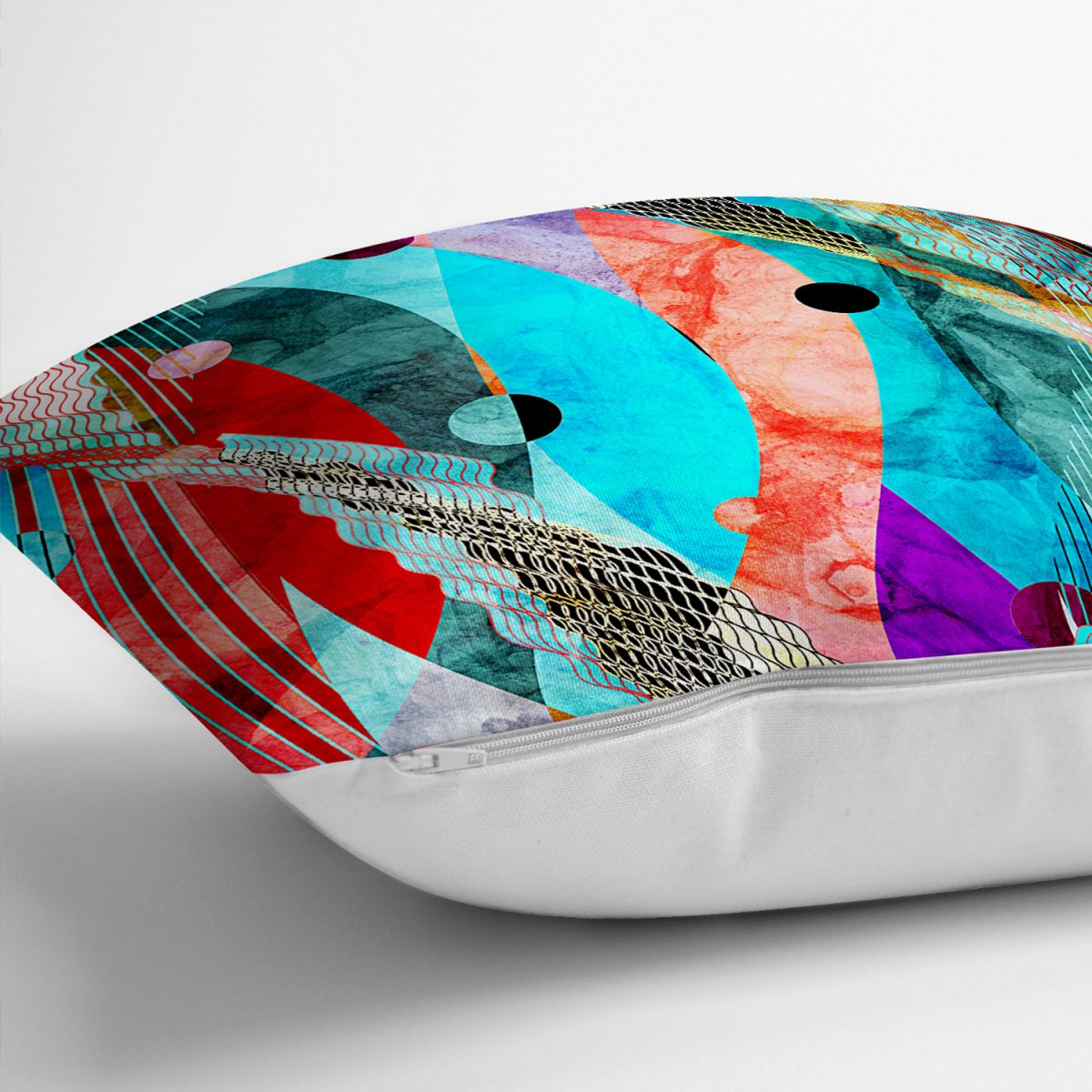 Perna decorativa 54, 43x43cm, husa detasabila, burduf, poliester ...