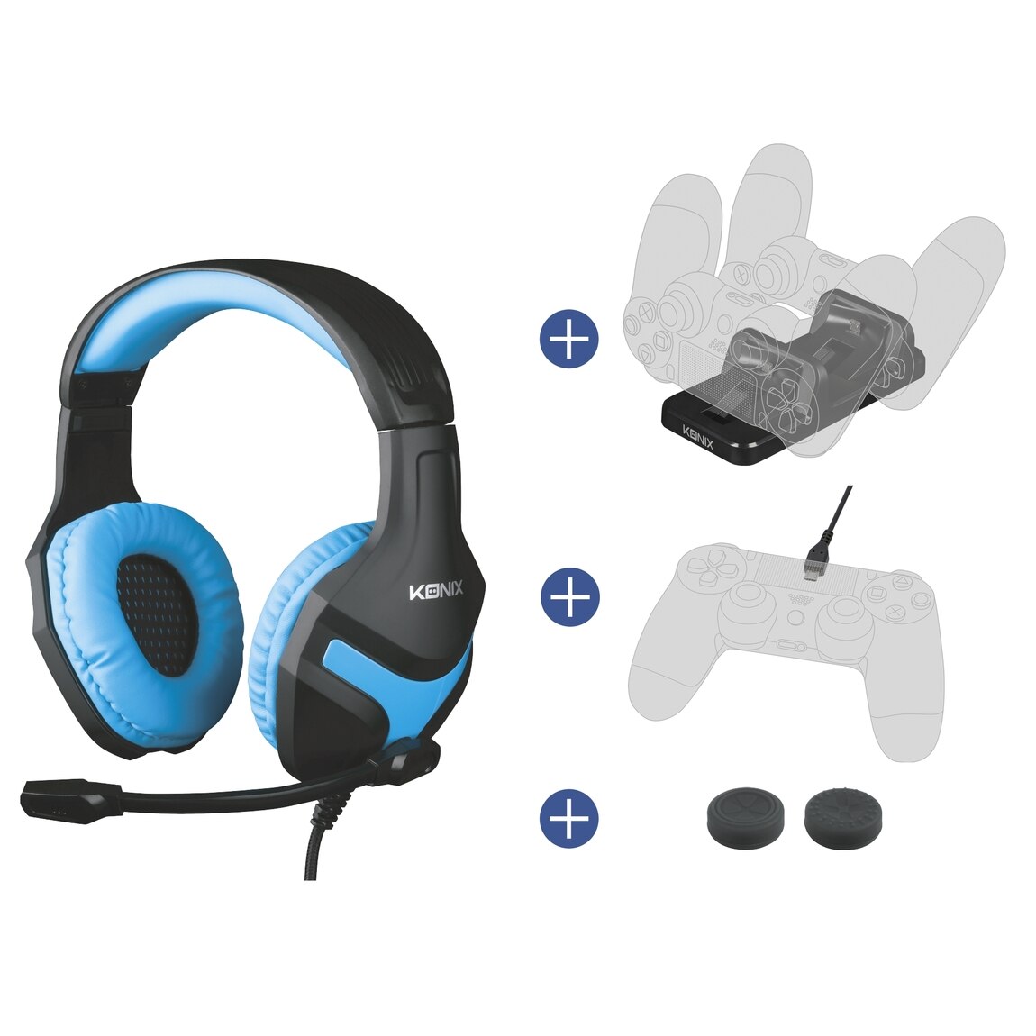 Геймърски Комплект за PlayStation 4, Konix, Mythics, 4 части ...