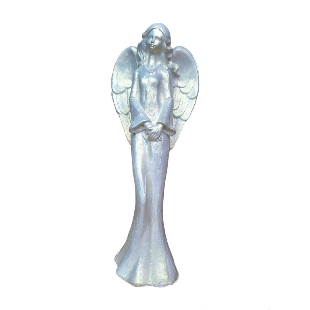 Statueta decorativa, Inger, Alb, 33 cm, DVAN0045G - eMAG.ro