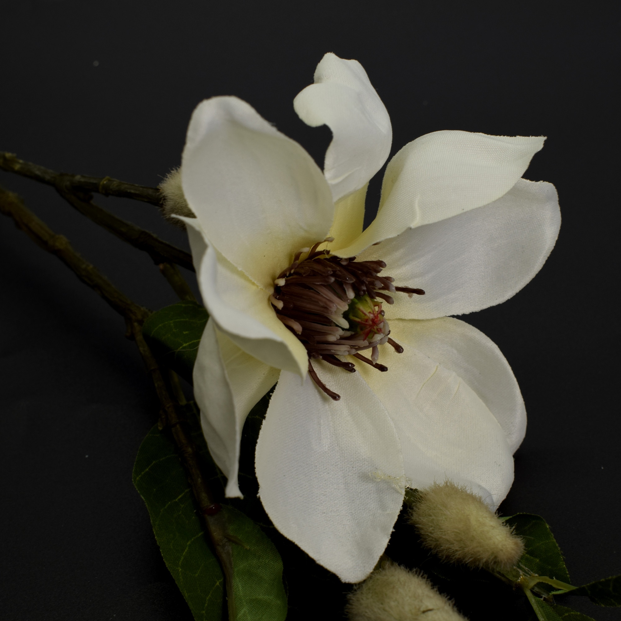 Floare artificiala Magnolie, 67 cm, alb, 27276 - eMAG.ro