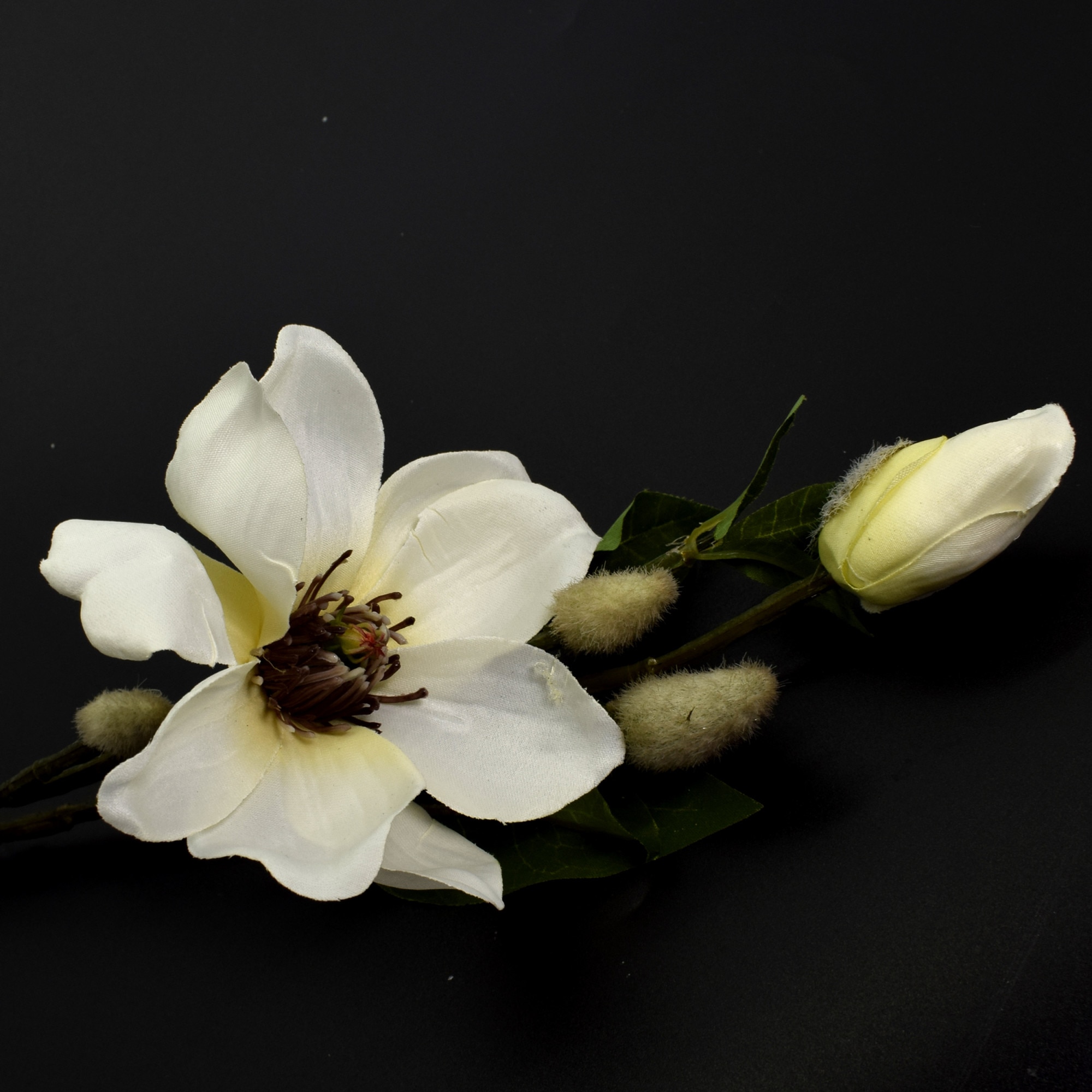 Floare artificiala Magnolie, 67 cm, alb, 27276 - eMAG.ro