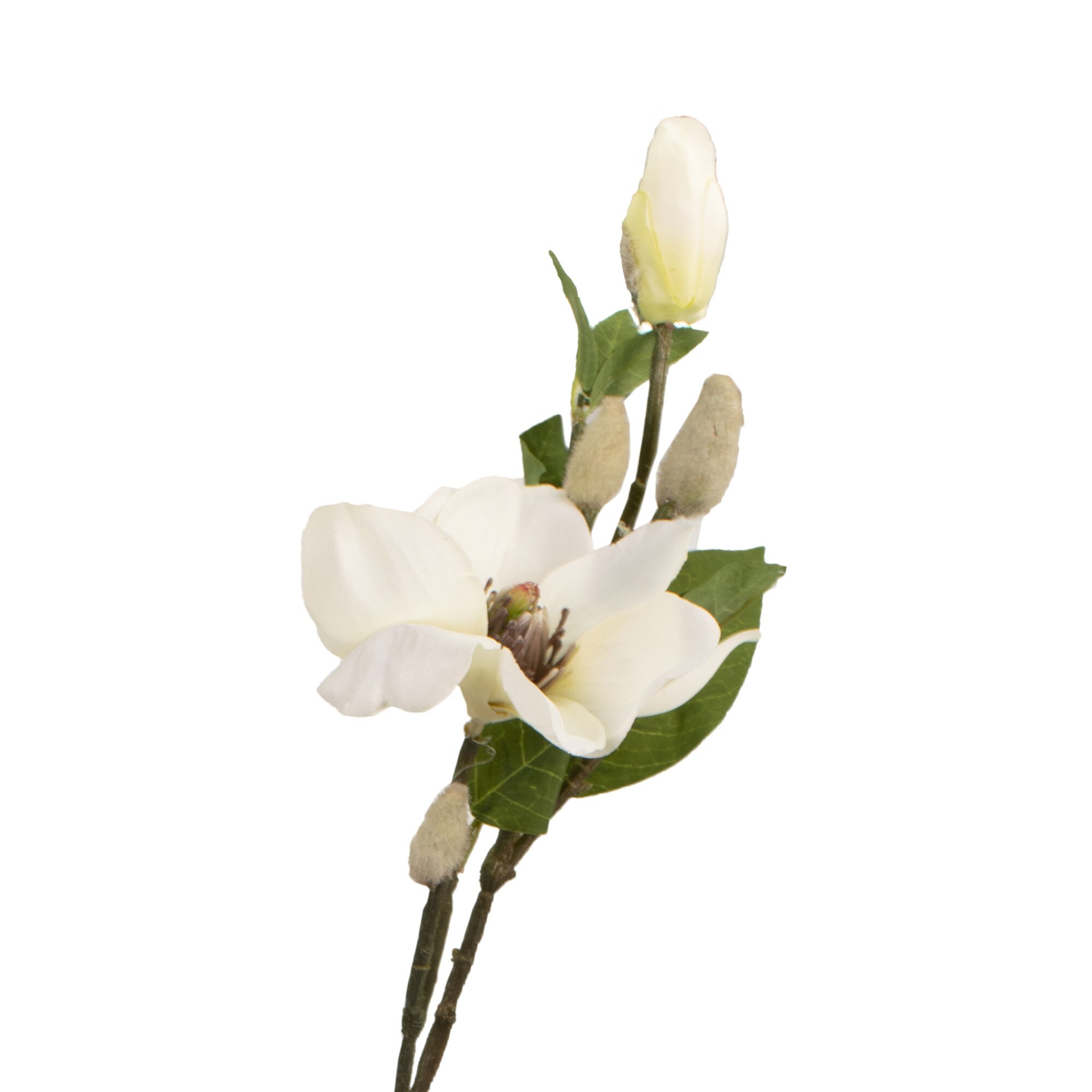 Floare artificiala Magnolie, 67 cm, alb, 27276 - eMAG.ro