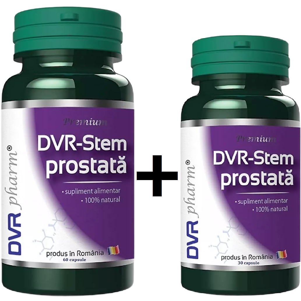 Pachet DVR-STEM Prostata, 2 flacoane, 90 capsule, DVR Pharm - eMAG.ro