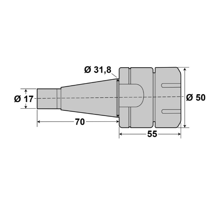 Mandrina de precizie SK30 DIN 2080, M12 pentru bucse elastice ER32 ...