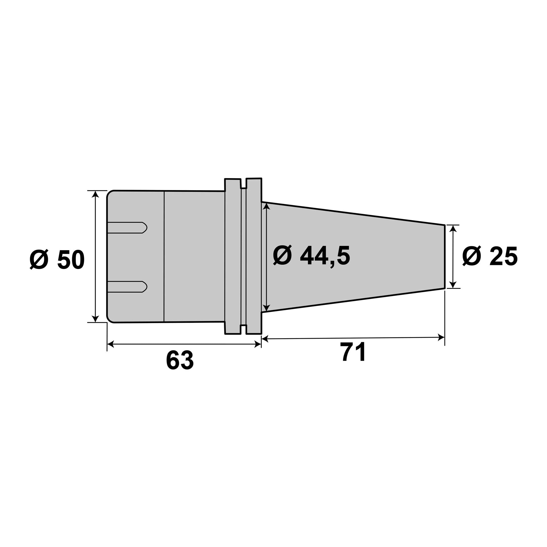 Mandrina de precizie SK40 DIN 69871, M16 pentru bucse elastice ER32 ...