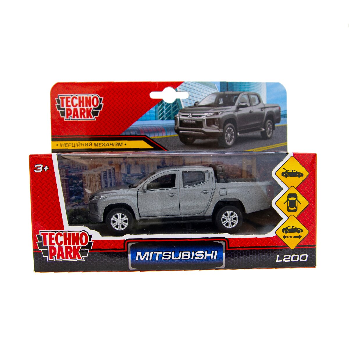 Macheta auto Technopark Mitsubishi L200 Pickup, gri - eMAG.ro