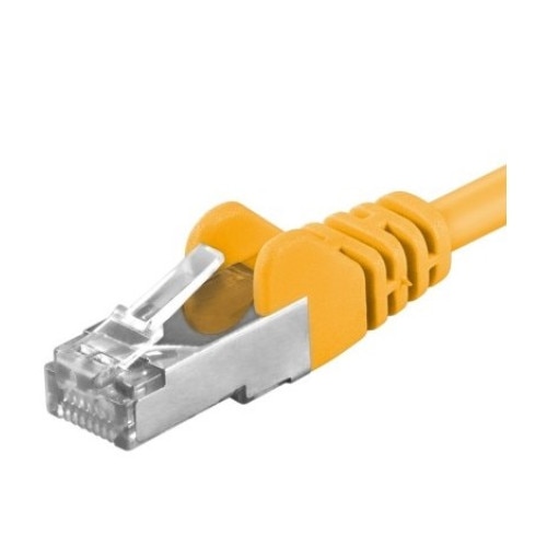 Cablu Patchcord SFTP RJ45-RJ45 Cat.6A, 2m, galben, cupru integral, 26AWG - eMAG.ro