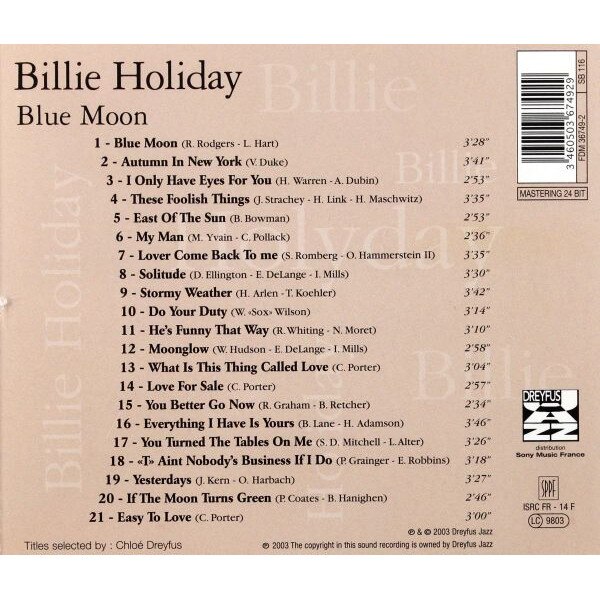 Billie Holiday: Blue Moon [CD] - eMAG.ro