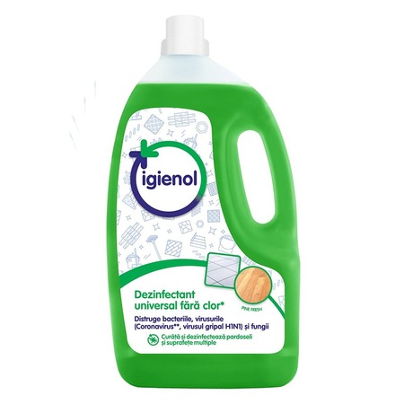Set 2 x Dezinfectant Universal fara Clor Igienol Pine Fresh, 4 l - eMAG.ro