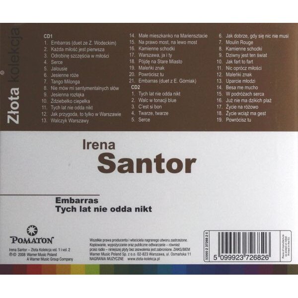 Irena Santor: Złota Kolekcja vol.1 & vol.2 [2CD] - eMAG.bg
