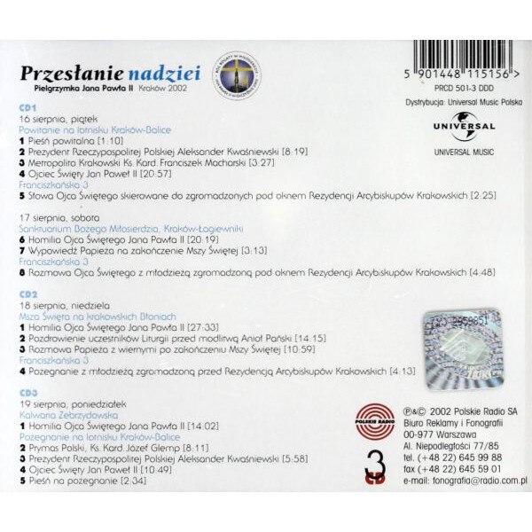 Jan Paweł II: Przesłanie Nadziei Kraków 2002 [3CD] - eMAG.bg