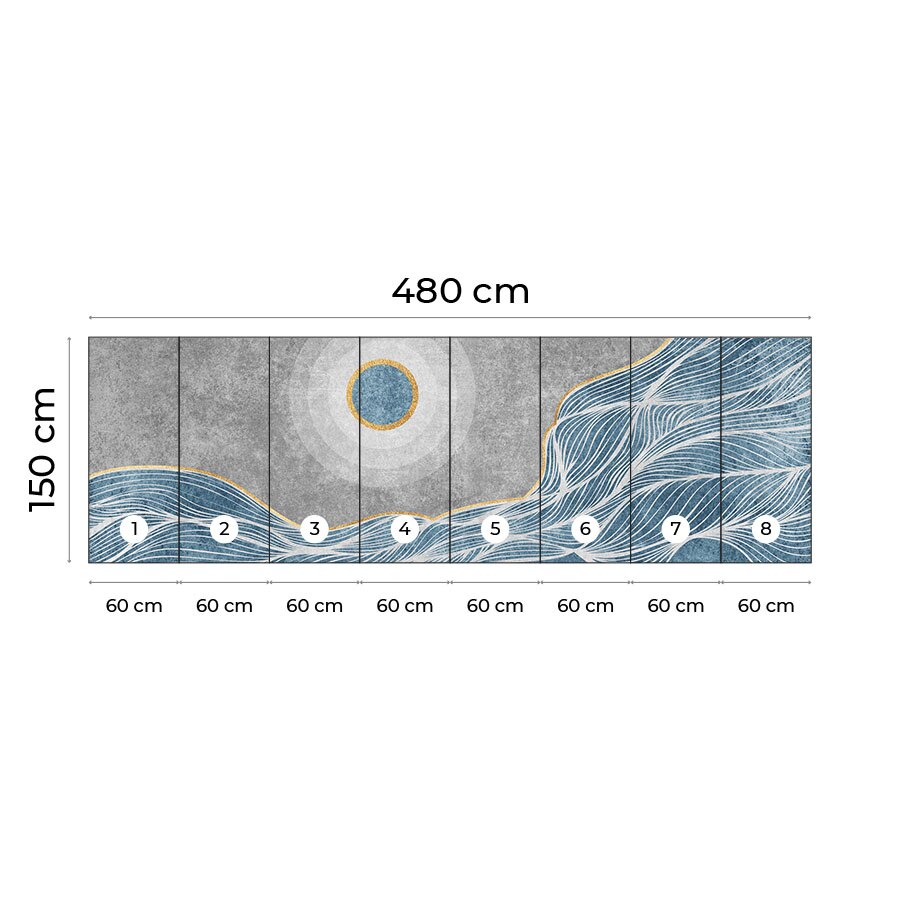 Öntapadó 3d tapéta, Mosható, Wavy Stone, 150x480 - eMAG.hu