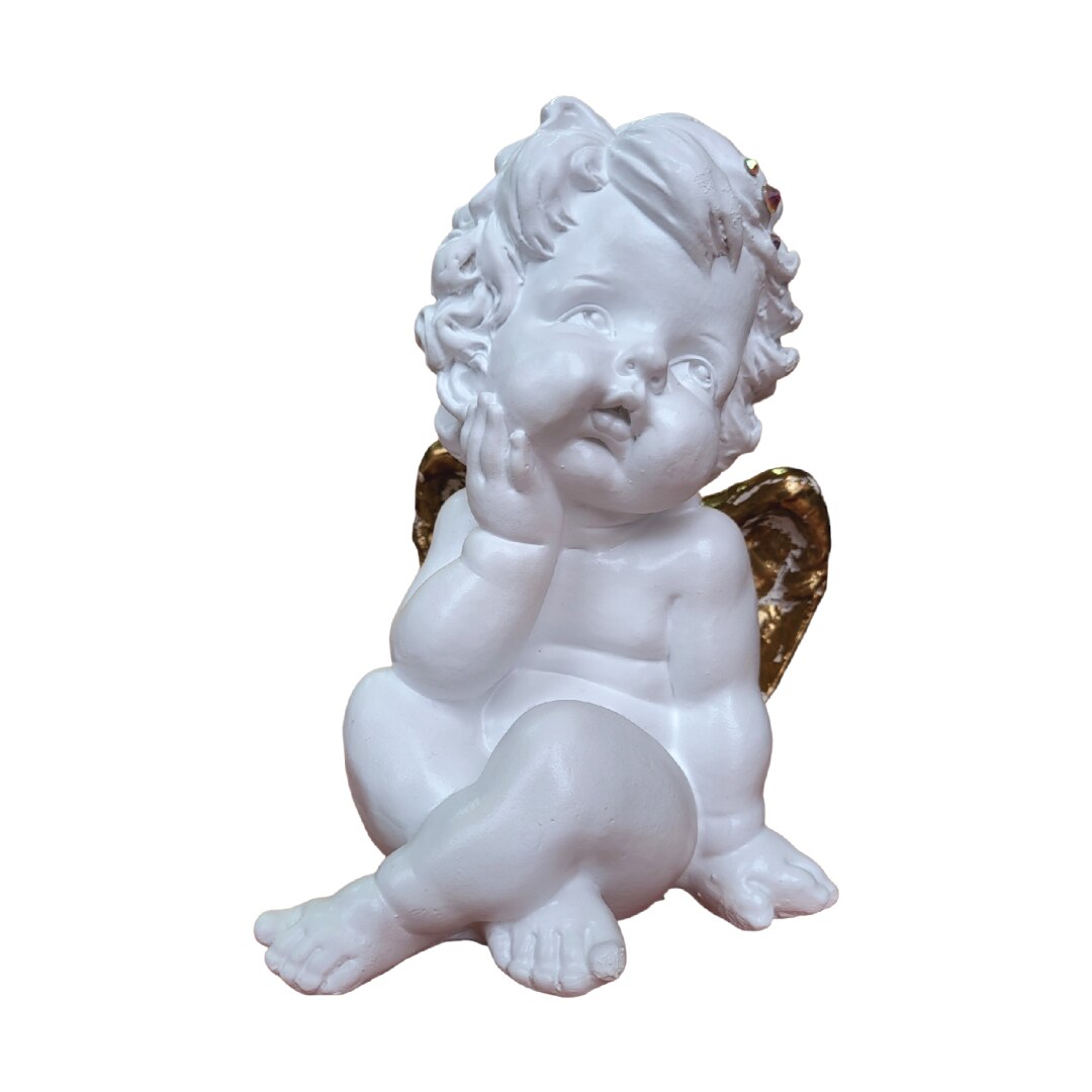 Statueta decorativa, 2 Ingerasi, Alb, 20 cm, DVAN0010-0011-3G - eMAG.ro