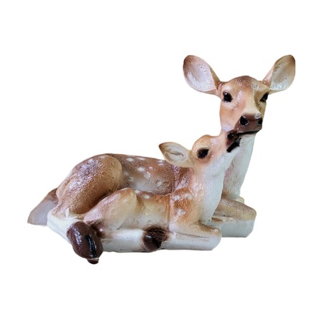 Statueta decorativa, Caprioara cu pui, Maro, 37 cm, DVF0405P - eMAG.ro