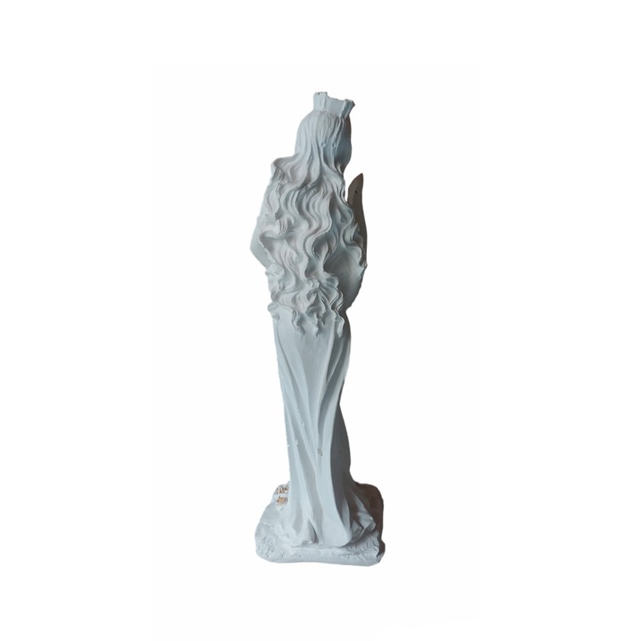 Statueta decorativa, Cornul Abundentei Zeita Fortuna, Alb, 28 cm, DVA1 - eMAG.ro