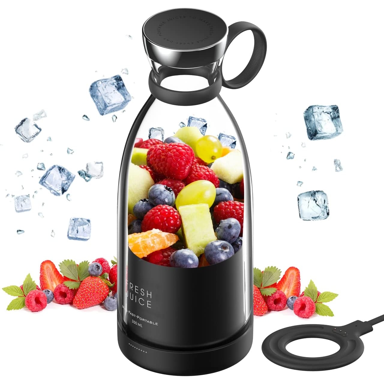 Mini Blender Electric ™, Portabil, Multifunctional, Auto-curatare ...