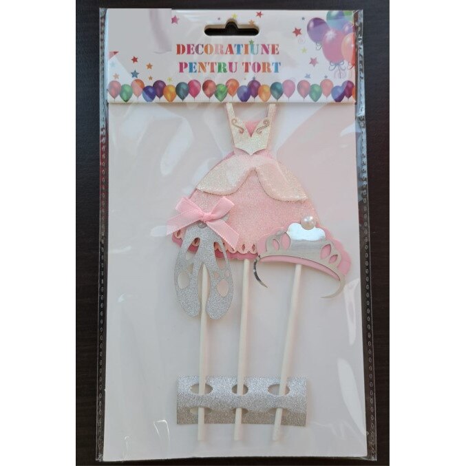 Set 3 decoratiuni tort balerina - eMAG.ro