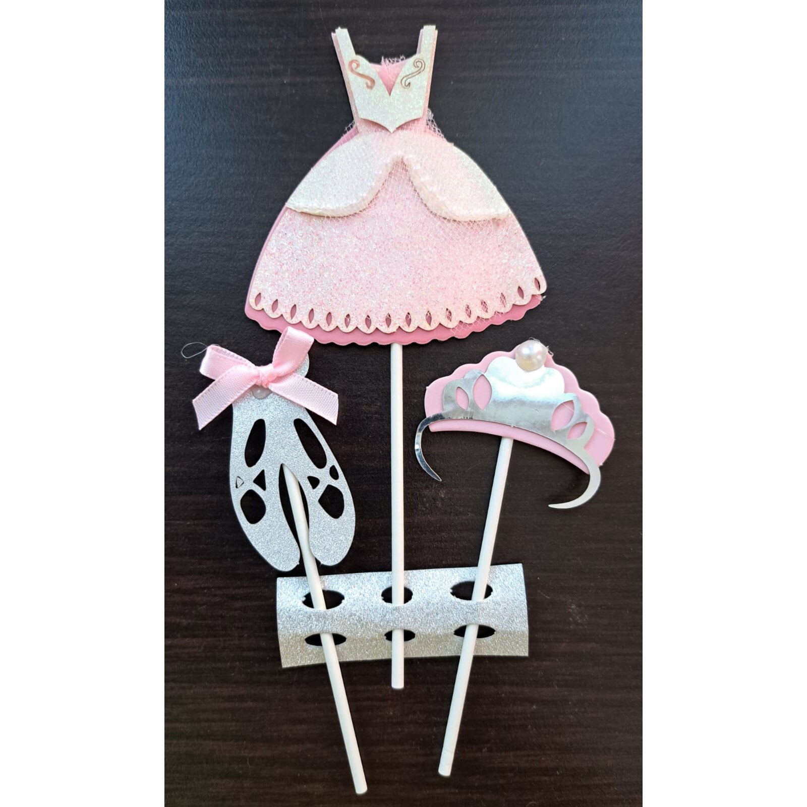 Set 3 decoratiuni tort balerina - eMAG.ro