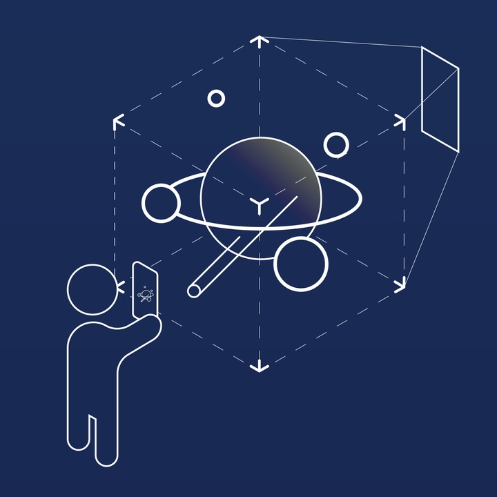 Set 3 Postere AR - Realitate Augmentata - Pamant, Luna, Marte ...