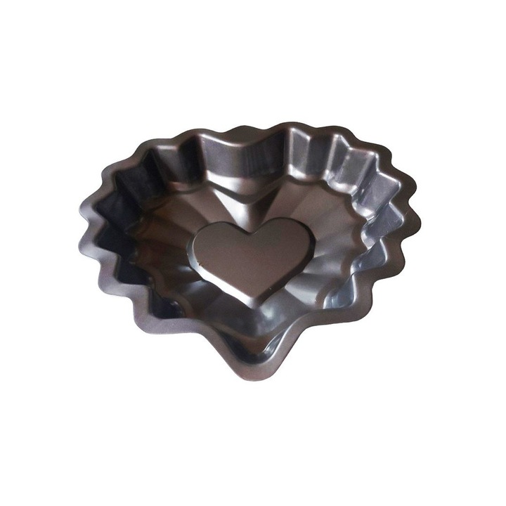 Tava de copt pentru placinta, Inima, 25 cm, 355COF - eMAG.ro