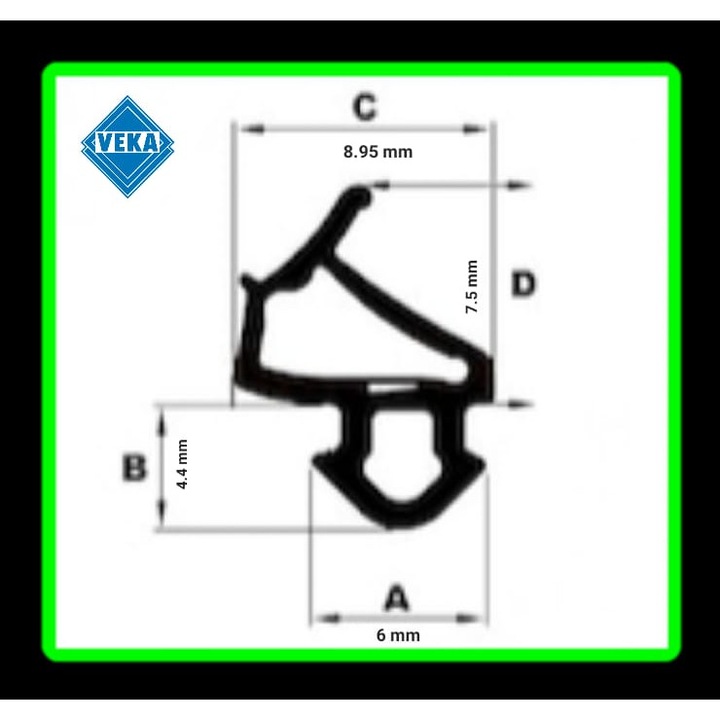 Garnitura premium etansare tamplarie PVC, profil VEKA, de bataie, toc ...