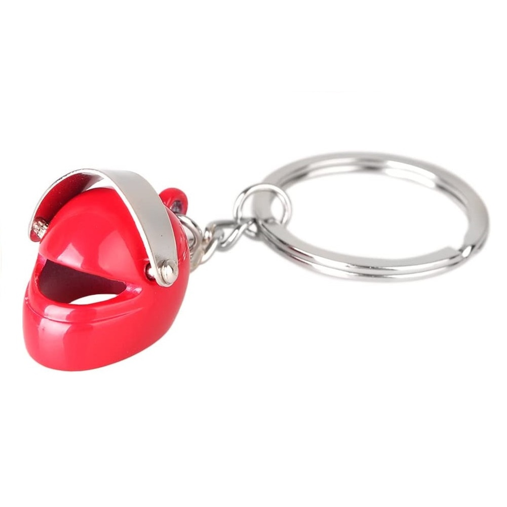 Breloc chei auto, casca motociclist, metalic, rosu, G-Mark® - eMAG.ro