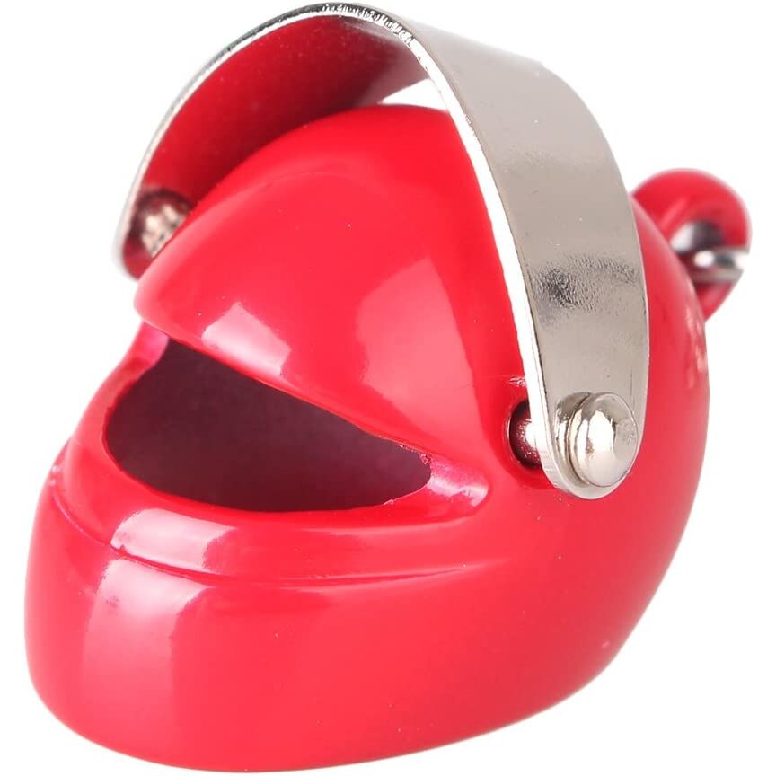 Breloc chei auto, casca motociclist, metalic, rosu, G-Mark® - eMAG.ro