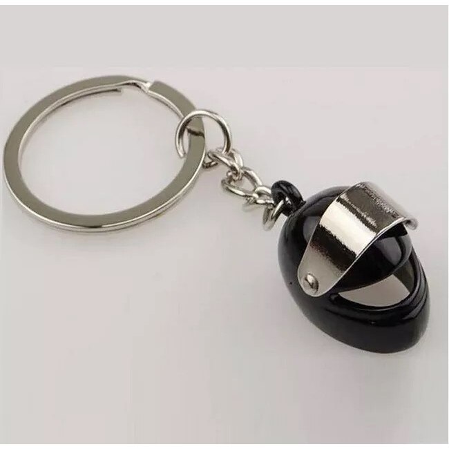 Breloc chei auto, casca motociclist, metalic, negru, G-Mark® - eMAG.ro