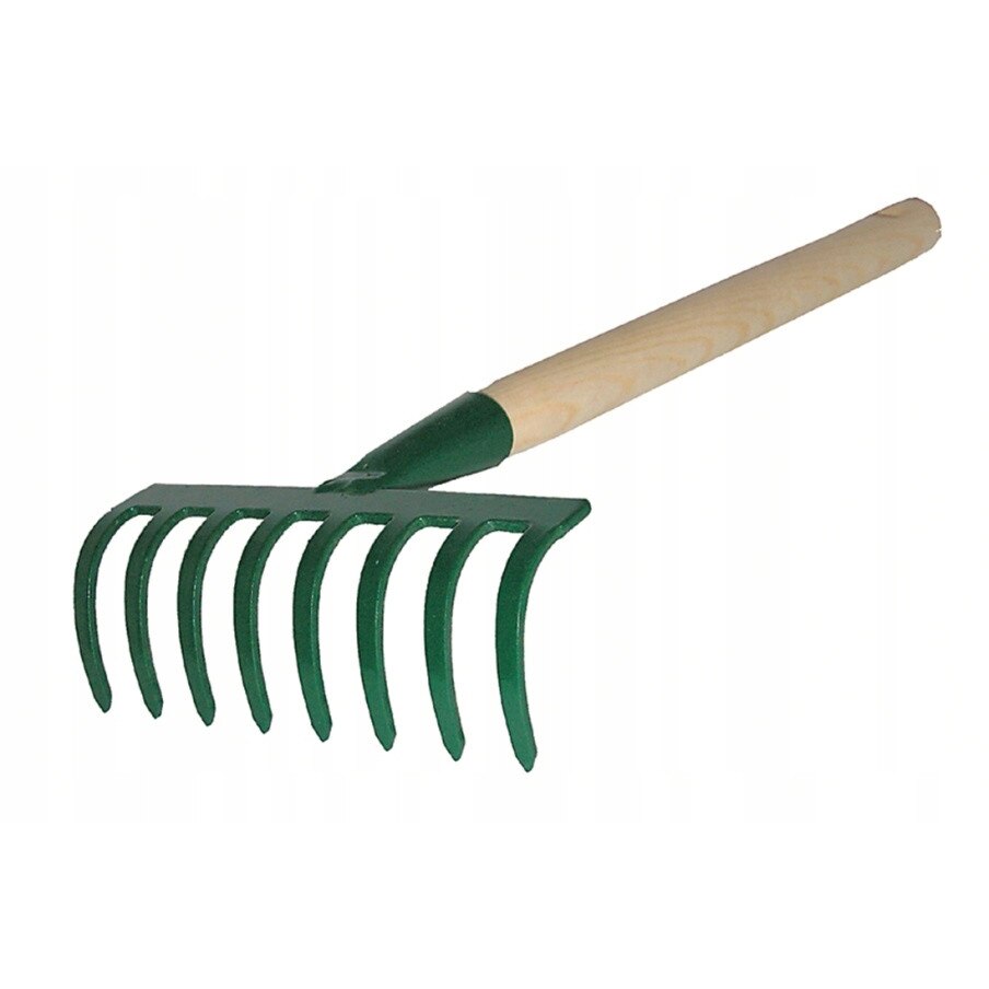 Grebla de gradina, Kard, Metal/Lemn, 30cm, Verde/Maro - eMAG.ro